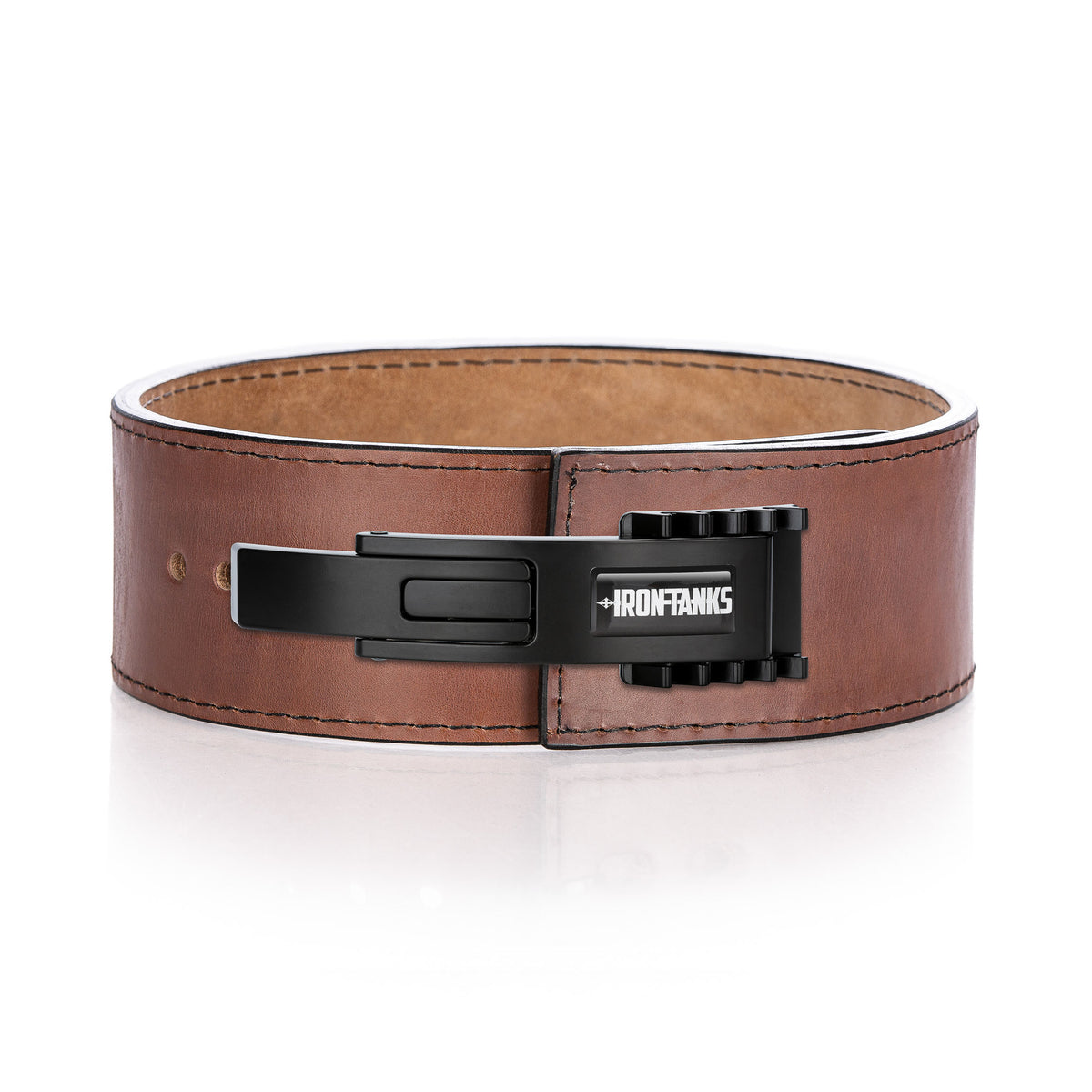 10mm Lever Powerlifting Belt Tan Bodybuilding Workout | Iron Tanks