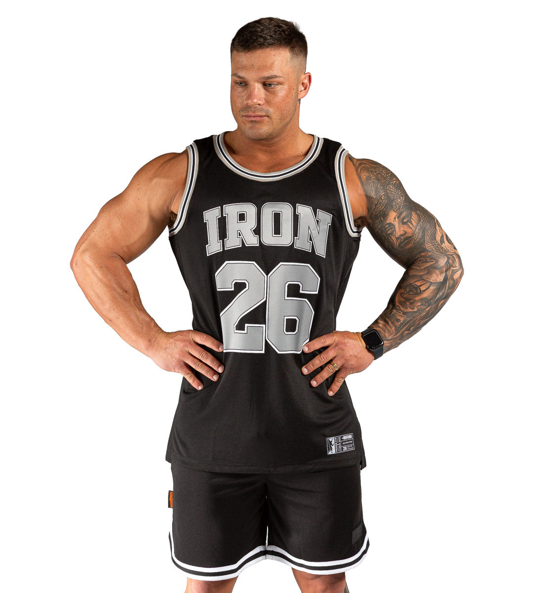 Iron League Gym Jersey – Black | Bodybuilding & Training Singlet – Iron ...