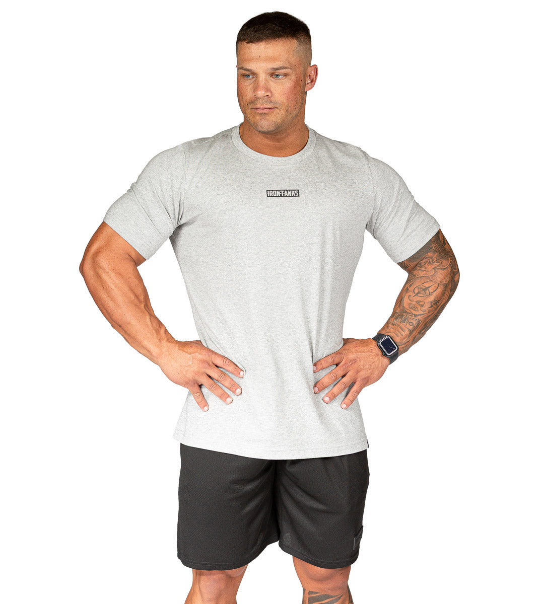 Lifter's Gym Tee - Grey | T-shirt Training Shirt Top Bodybuilding ...