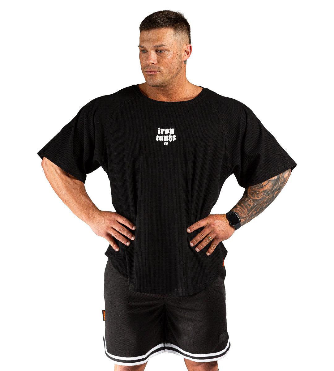 Rambo Rag Top - Black | Oversized Bodybuilding Gym Shirt | Iron Tanks