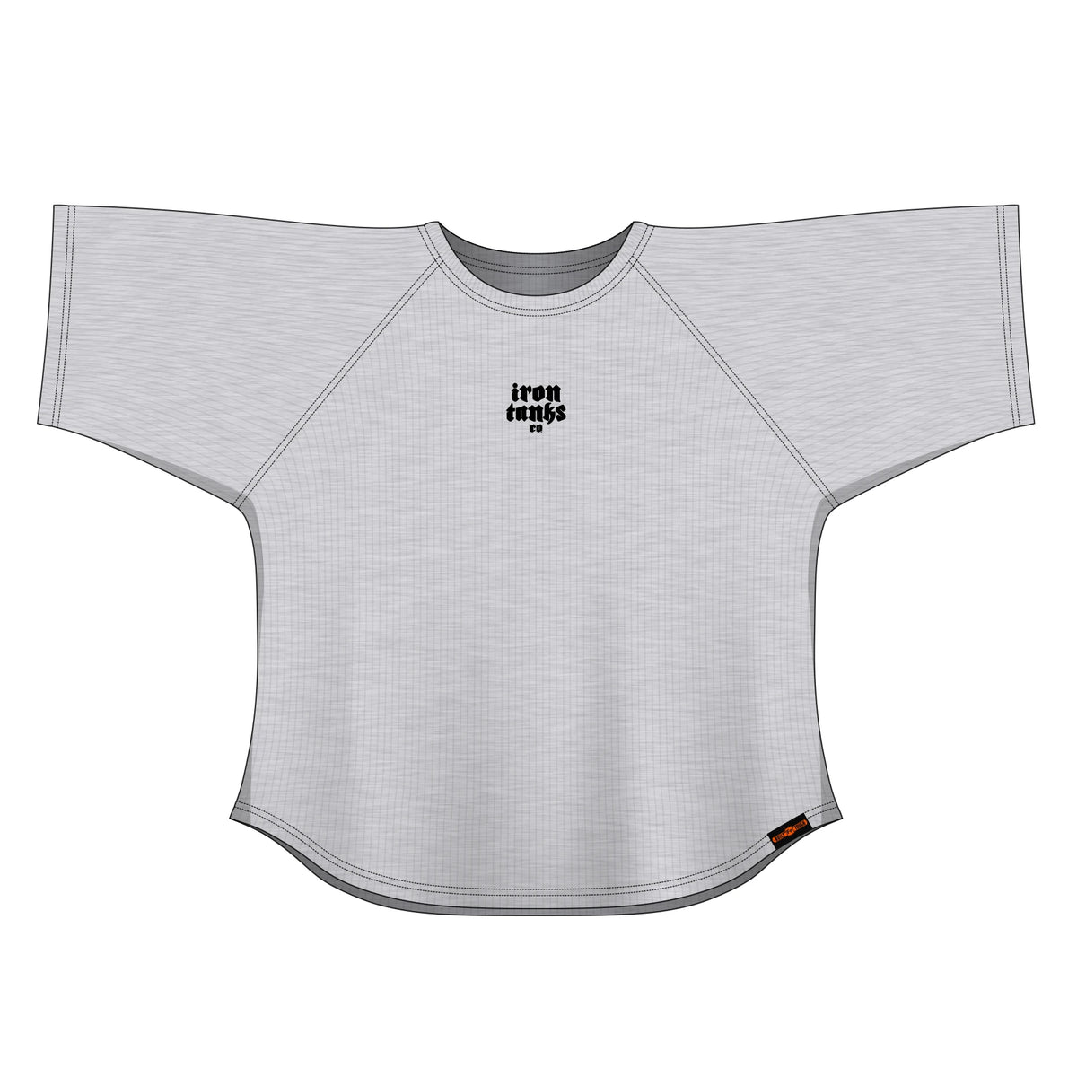 Rambo Rag Top - Grey | Oversized Bodybuilding Gym Shirt | Iron Tanks