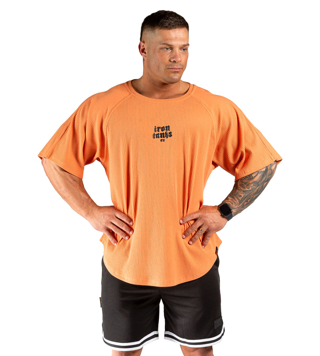Rambo Rag Top - Prison Orange Classic Bodybuilding Gym Tee Iron Tanks