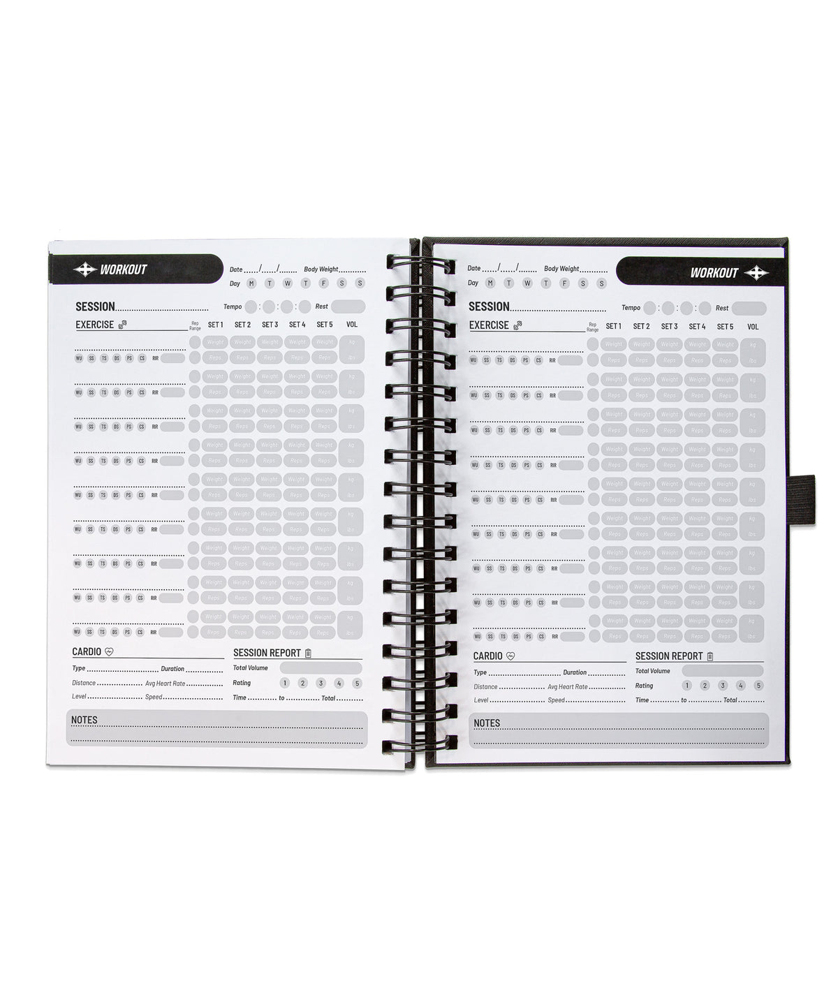 Workout Journal - Training Diary Log Book Gym Fitness Exercise Planner ...