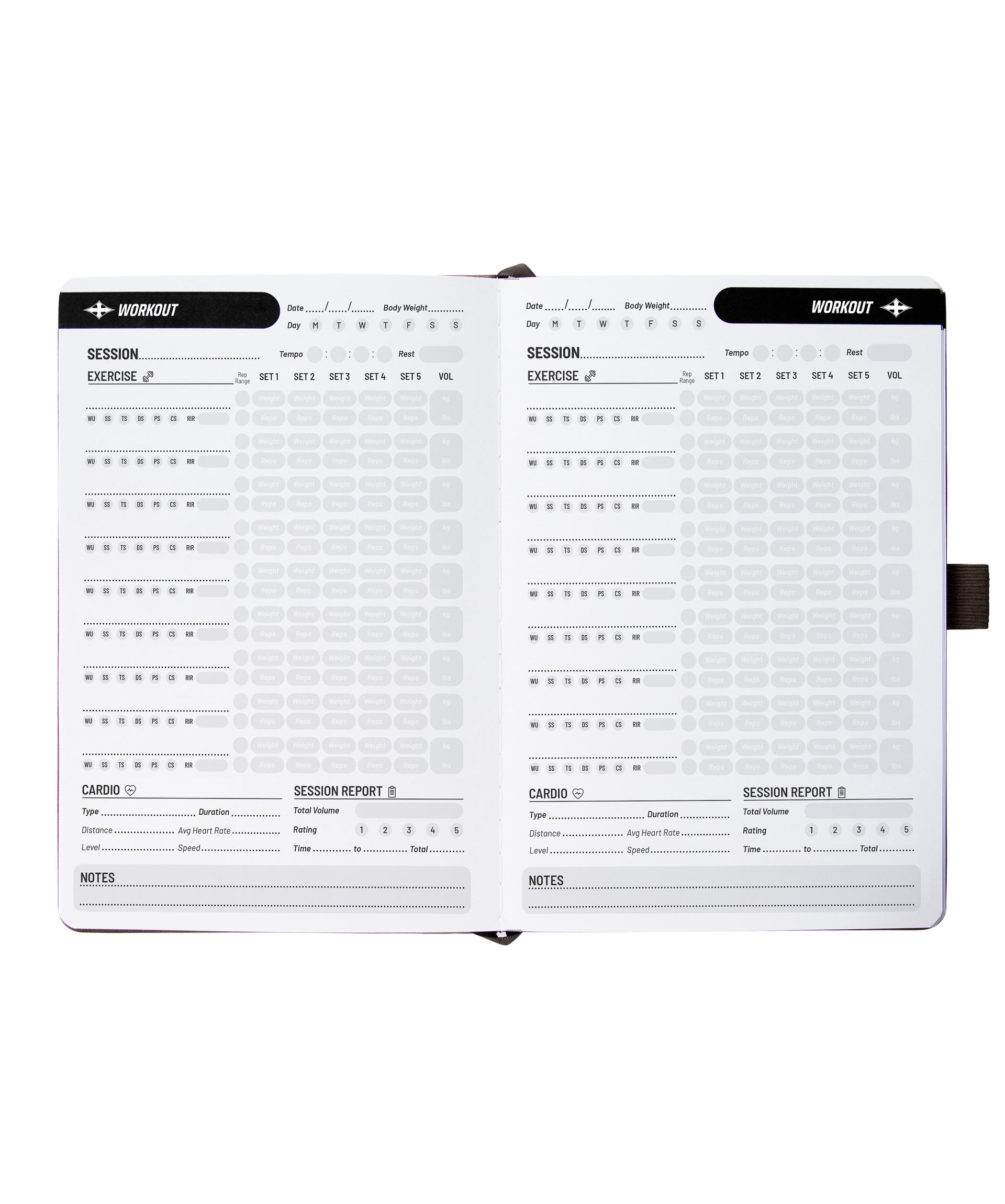 Workout Journal - Powerlifting Training Diary Log Book Gym Planner ...
