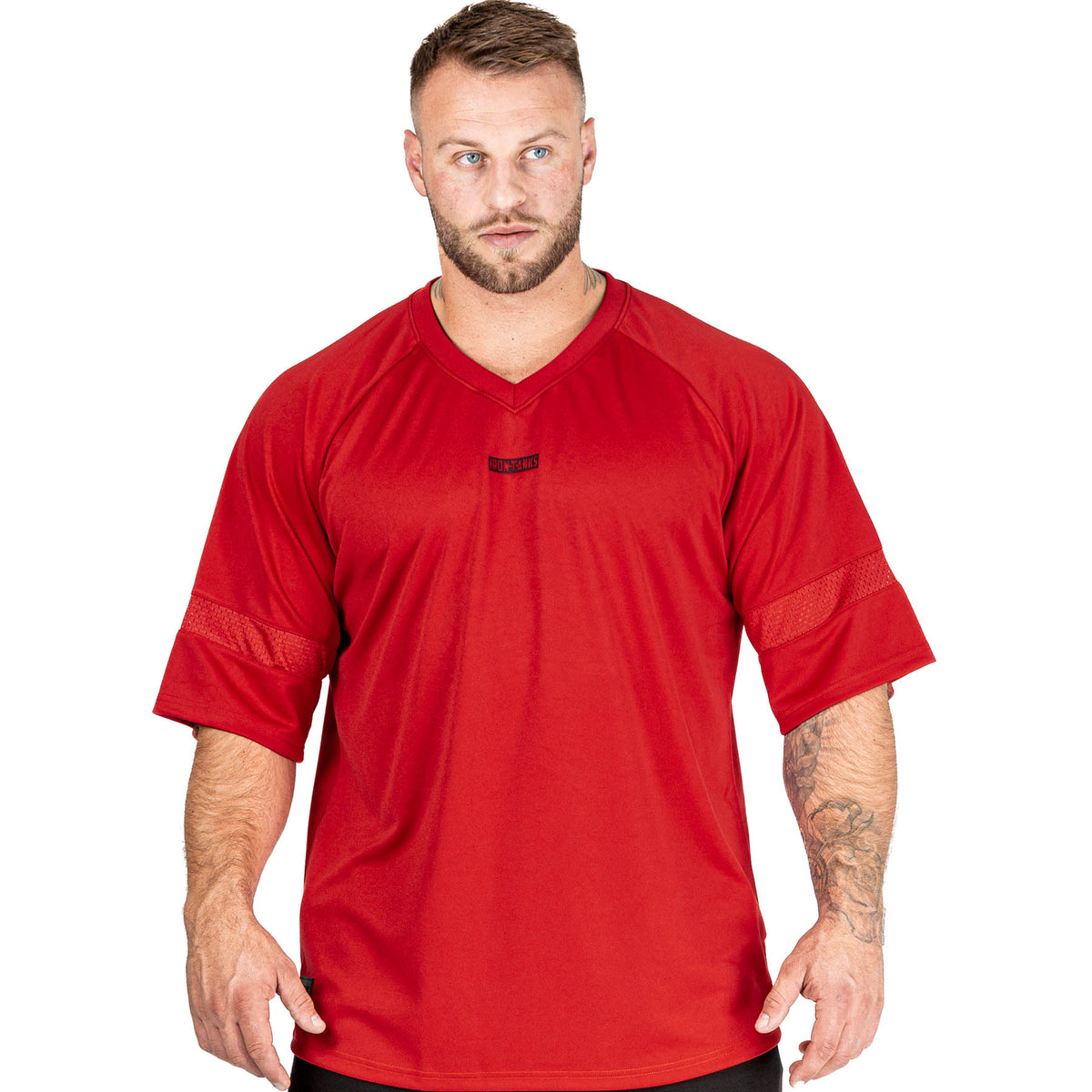 Heavy Hauler Jersey III - Red | Gridiron Bodybuilding Gym Shirt – Iron ...
