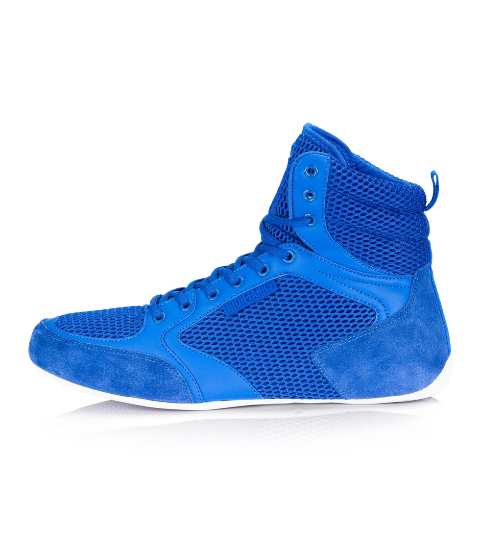 Titan III Gym Shoes Blue | Deadlift Bodybuilding Flat Iron Tanks